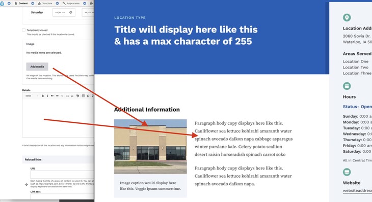 Add Location and Contact to the Footer | Digital Experience