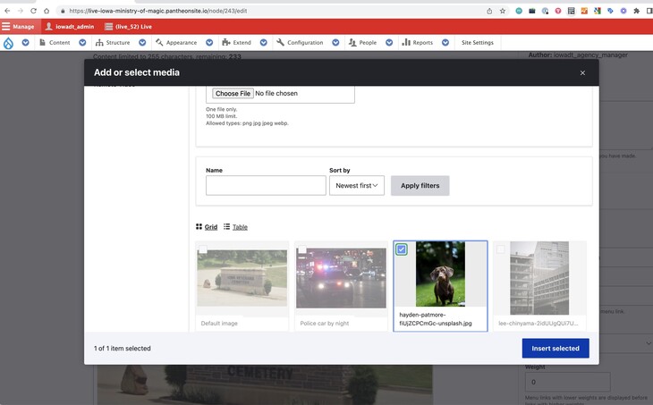 Work with the Media Library | Iowa DX Training