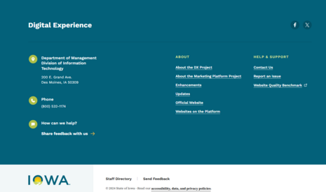 Add Location and Contact to the Footer | Digital Experience